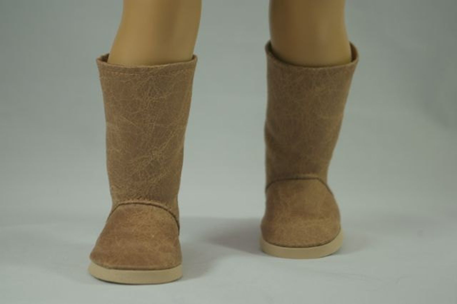 BOOTS in Mocha Brown cowhide Faux Leather With - Etsy