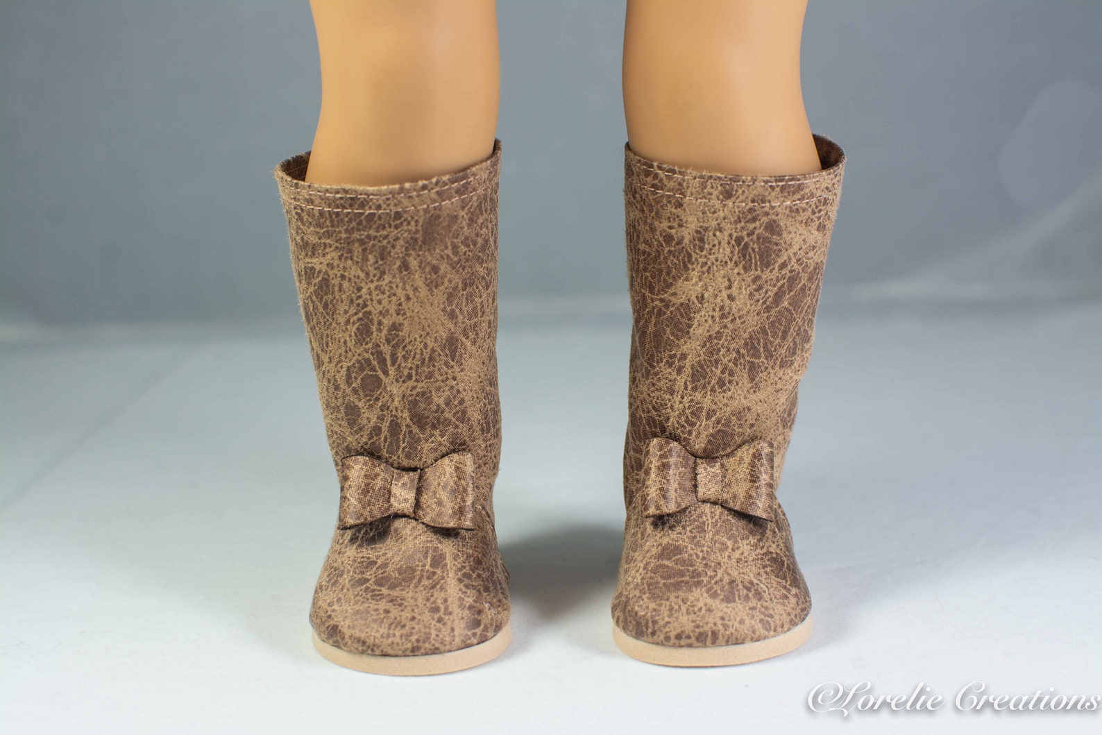 BOOTS in Mocha Brown cowhide Faux Leather With - Etsy