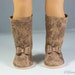 BOOTS in Mocha Brown cowhide Faux Leather With Beige Soles for 18 Inch ...