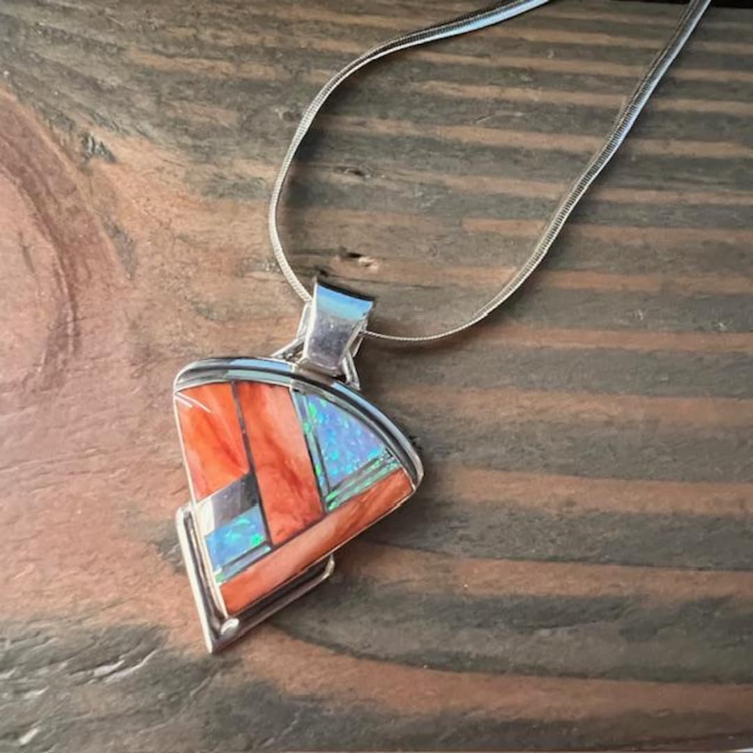 Albert Francisco Native American Navajo Artist Orange Spiny Oyster and ...