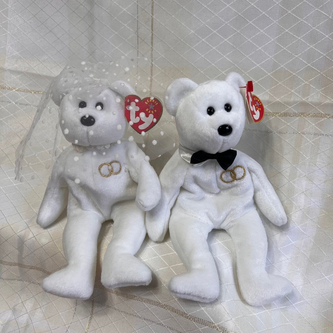 TY Beanie Babies, Mr & Mrs. Bride and Groom Beanie Babies, Vintage ...