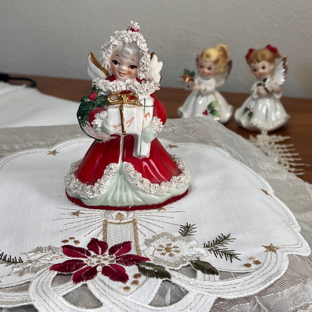 NAPCO Christmas Angel Figurine, Christmas Angel Decorations, Vintage ...