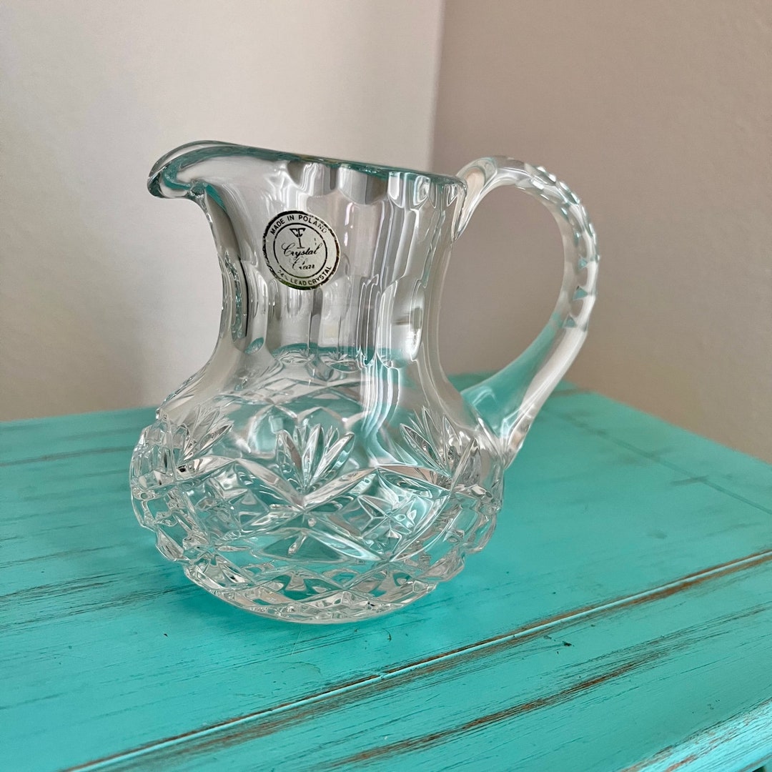 Vintage Lead Crystal Czech Pitcher, Made in Poland, 24% Lead Crystal ...