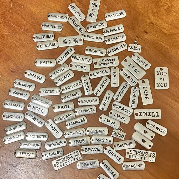 Word Charms - Etsy
