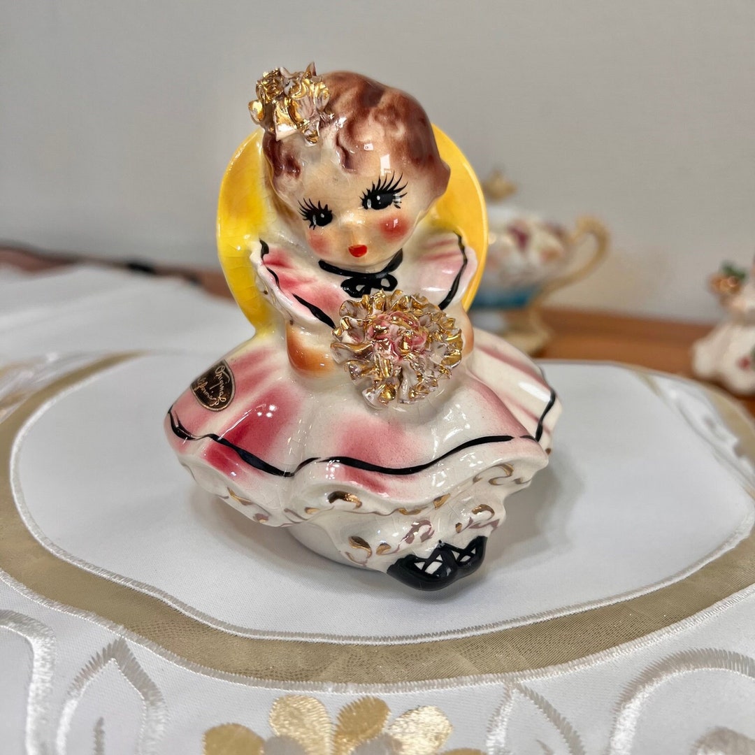 Josef Originals, M.J. George PENNY Figurine, Vintage April Girl ...
