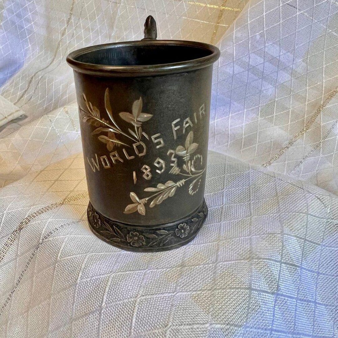 Antique Silver Plate World's Fair Metal Wheat Cup 1893 Lancaster PA ...