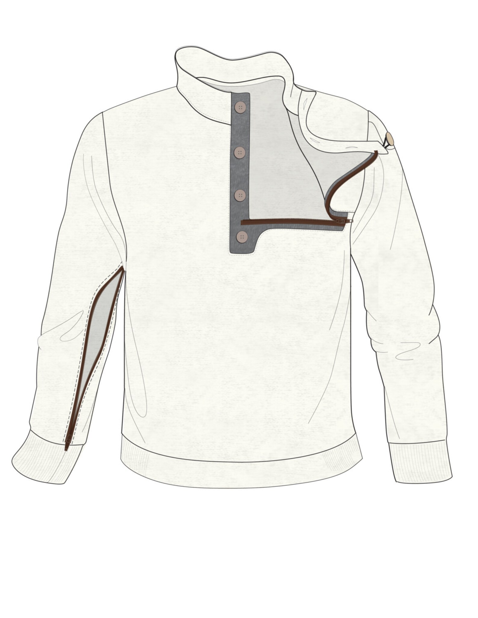 Specialty Sweater [right Chest Zipper] Clothing to Fund Cancer Research ...