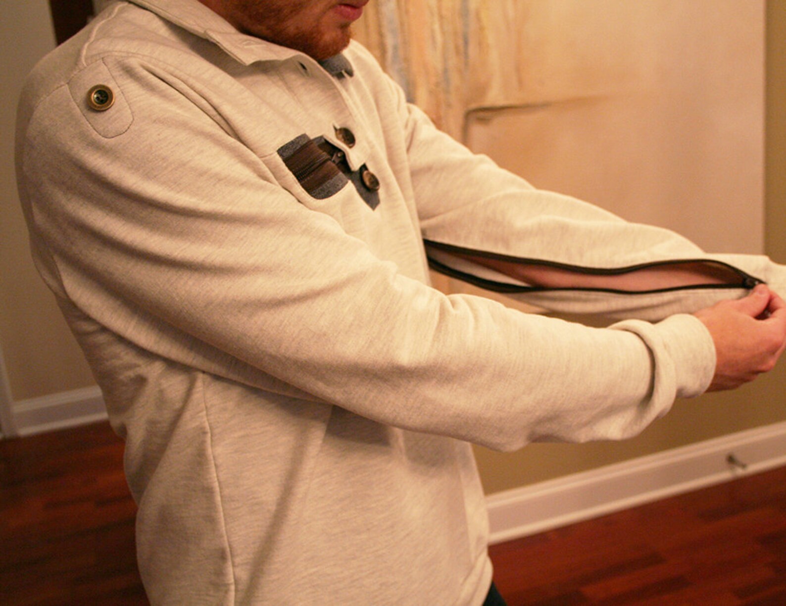 Specialty Sweater right Chest Zipper Clothing to Fund Cancer - Etsy