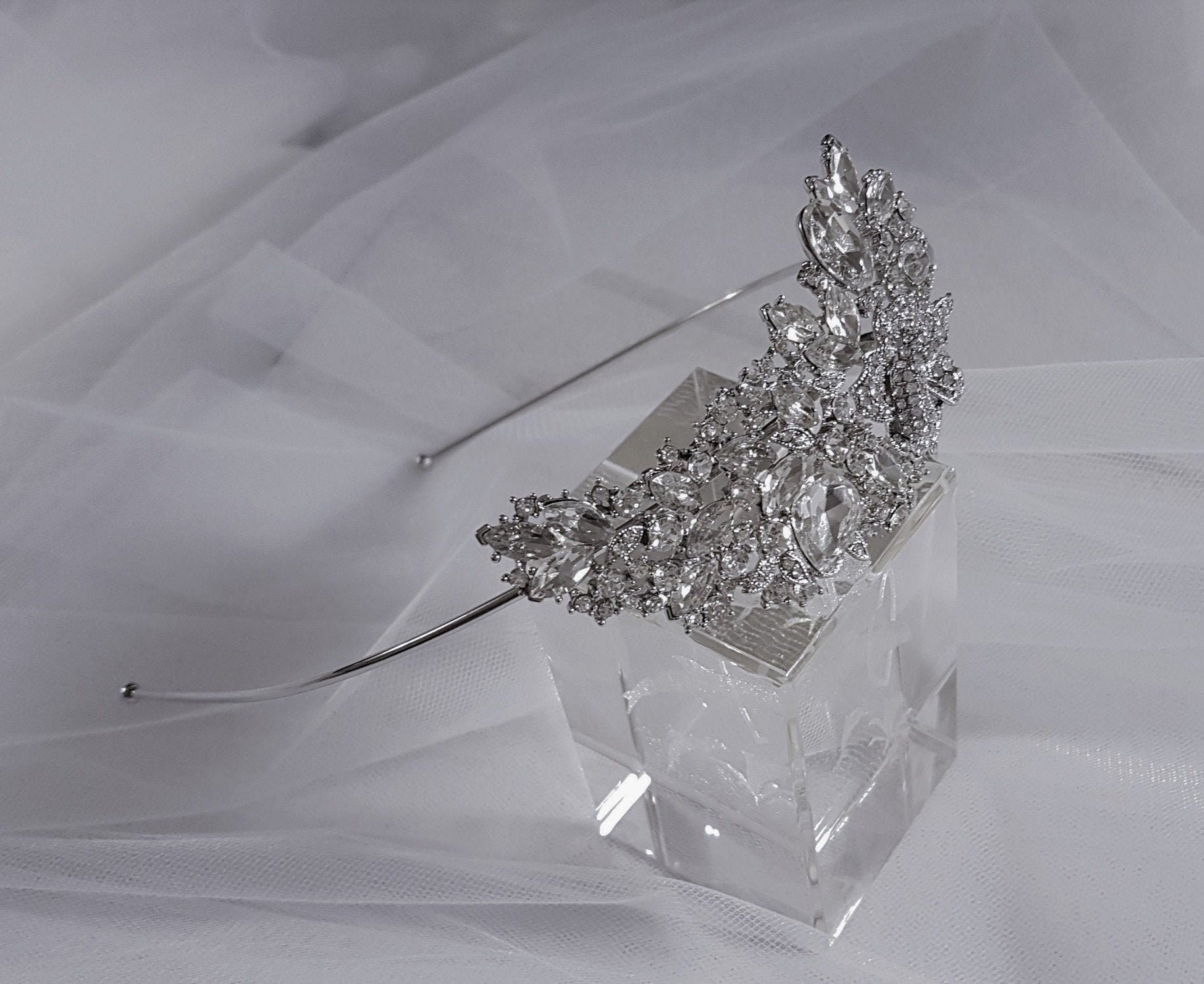 1920s Inspired Side Tiara Headband Exquisitely Precious Side - Etsy UK