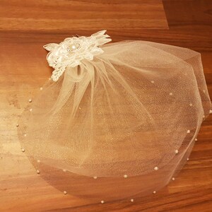 Mini Veil, Bridal Headpiece, Fascinator Veil Headband, Wedding Hair ...
