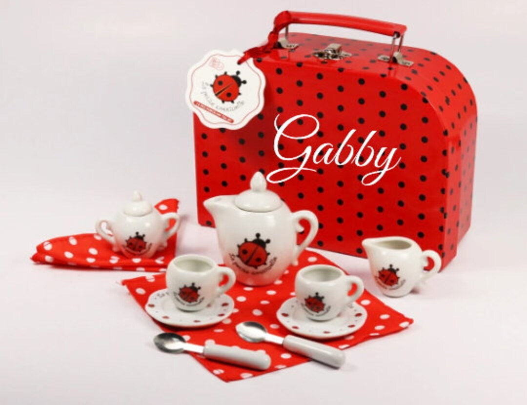 Mini Ladybug Tea Set Personalised - Etsy Australia