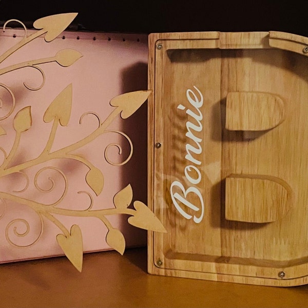 Wooden Letter Money Box - Etsy Australia