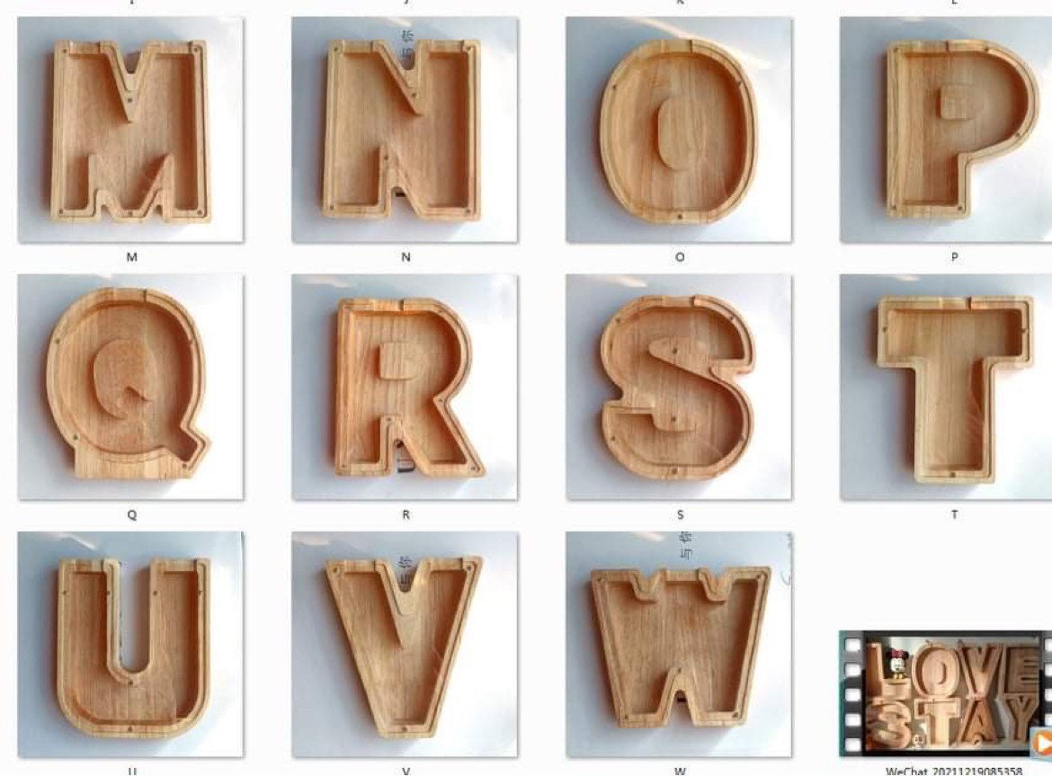 Personalised Wooden Letter Money Box - Etsy Australia
