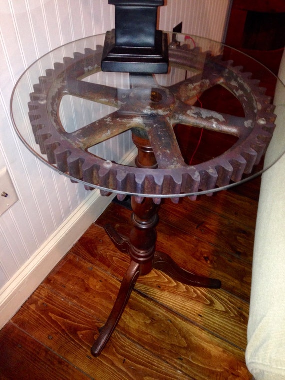 Items similar to Gear side table on Etsy