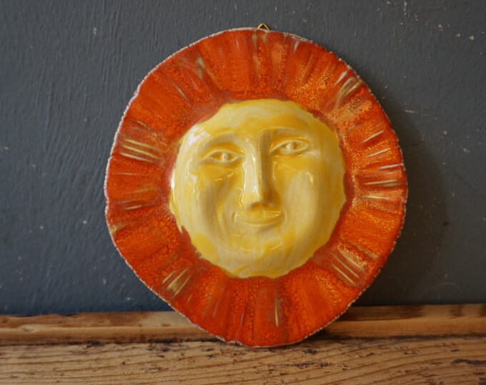Ceramic SUN / Vintage Sun Family Chime / Ceramic Ornament / Home Decor ...