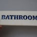 Handmade Ceramic Bathroom Sign: Cobalt Blue Glaze, Door Plaque - Etsy