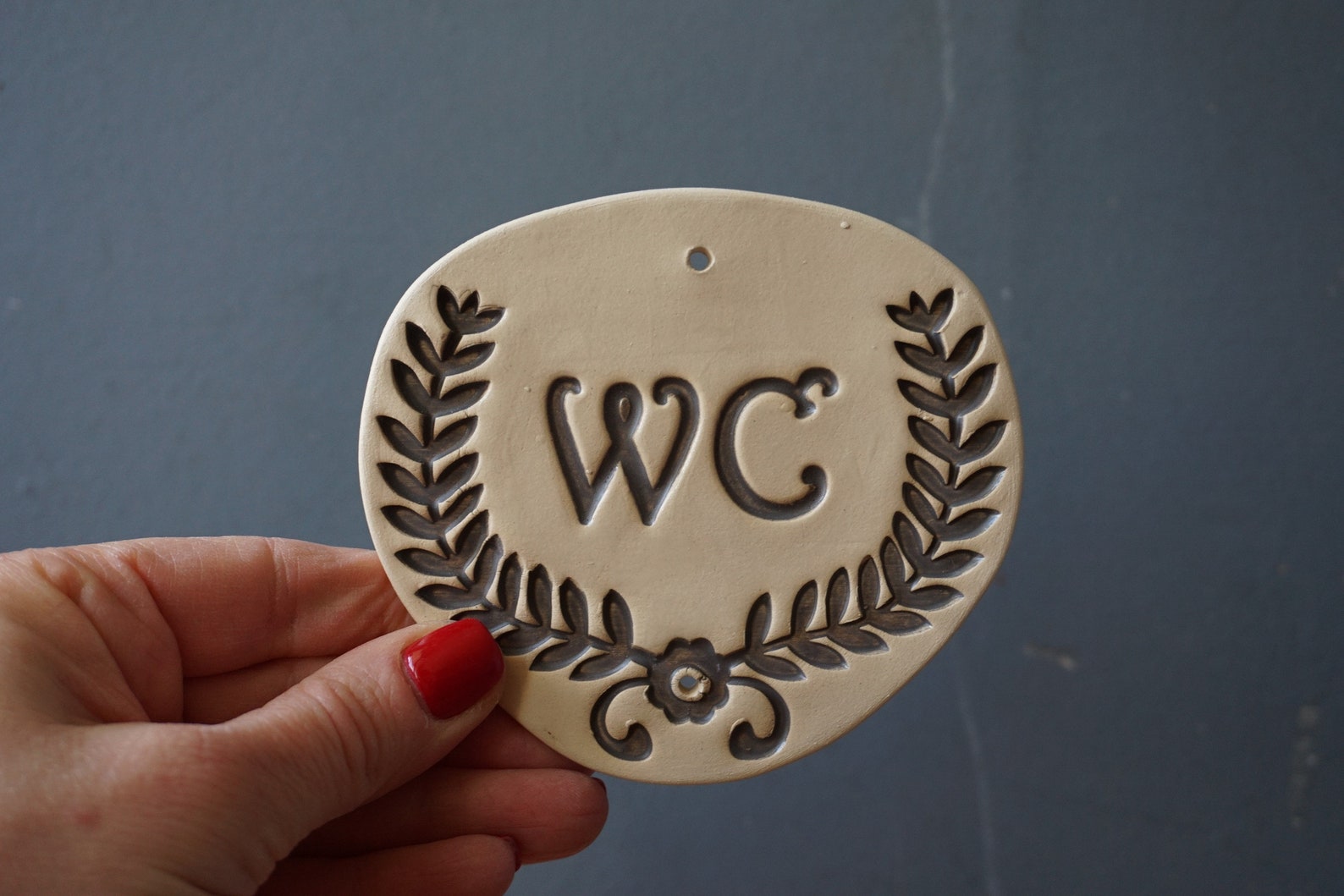WC Sign / Ceramic Sign / Bathroom Sign / Door Plaque - Etsy