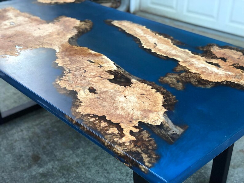 Custom Mappa Burl Ocean / River Table - Etsy India