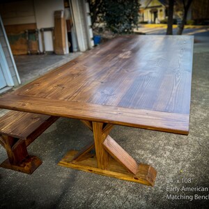 Handmade Traditional Rustic Farmhouse Dining Table - Etsy