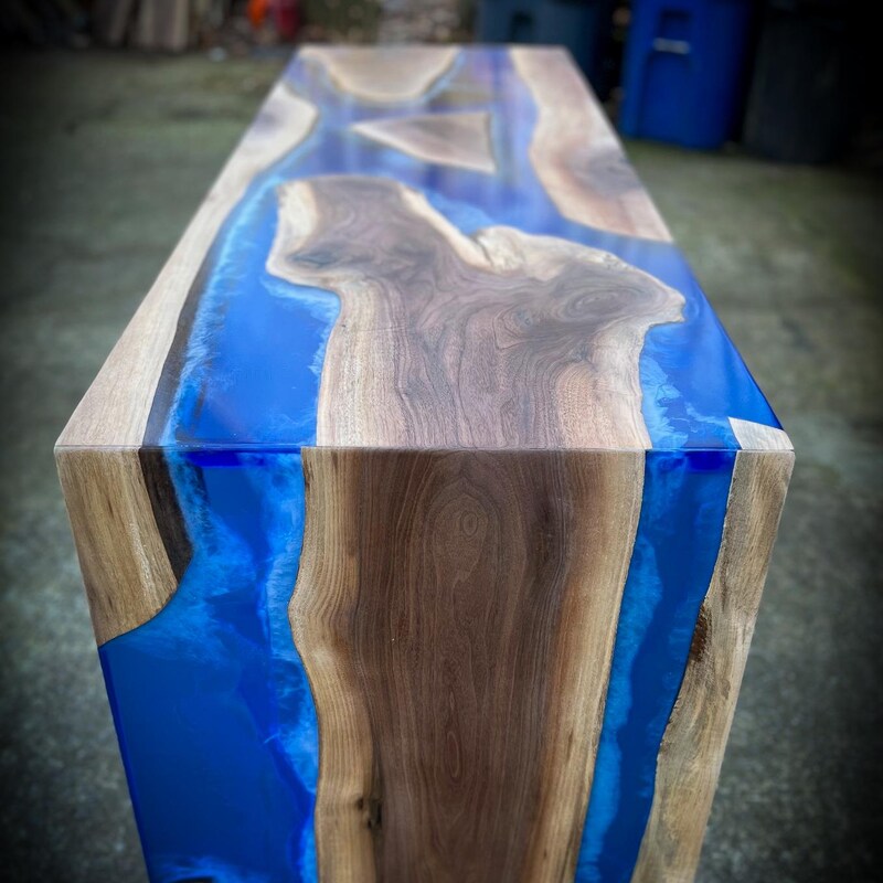 Wood Table With Waterfall - Etsy