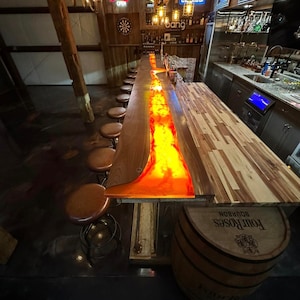 Vibrant Epoxy Resin Bar Top. Handcrafted Uniqueness That Impresses! - Etsy