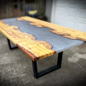 Marvelous Handcrafted Myrtle Epoxy Resin River Table - Etsy