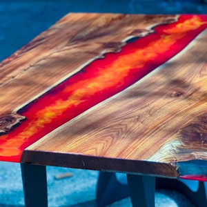 Volcanic Lava Epoxy Resin River Gaming Table - Etsy