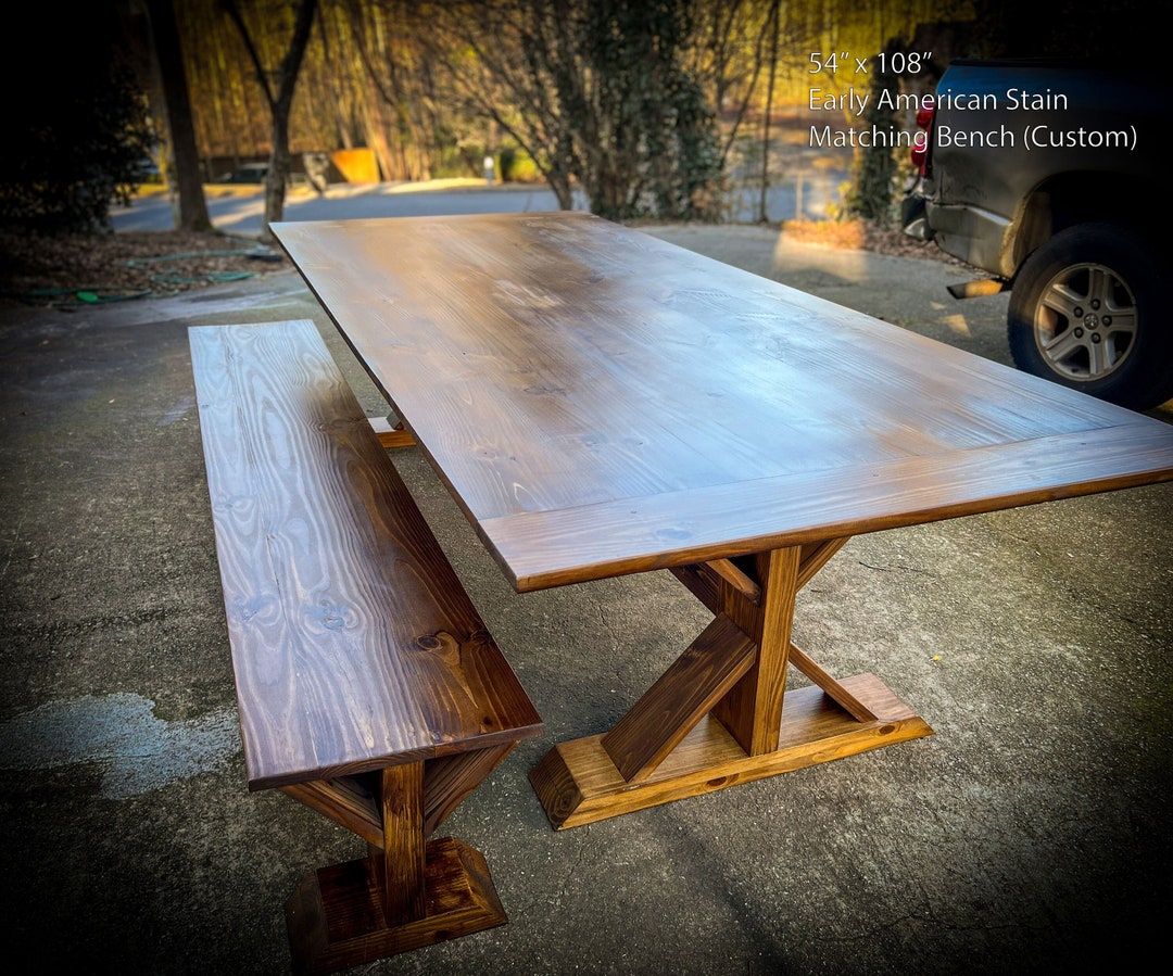 Handmade Traditional Rustic Farmhouse Dining Table - Etsy