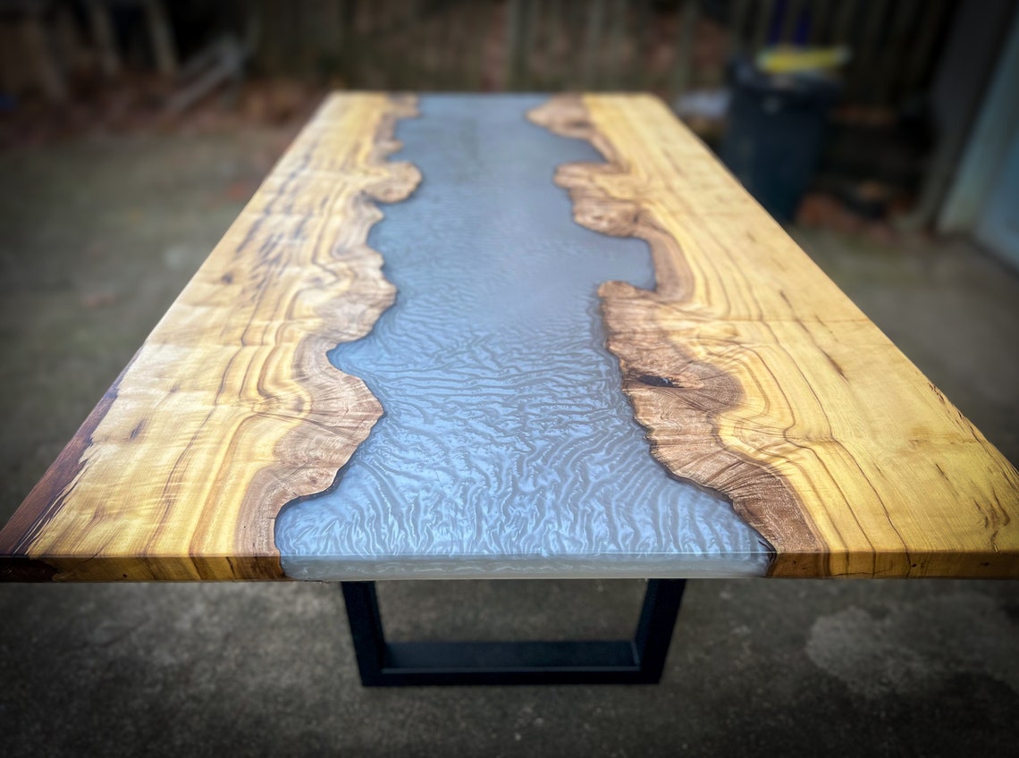 Marvelous Handcrafted Myrtle Epoxy Resin River Table - Etsy