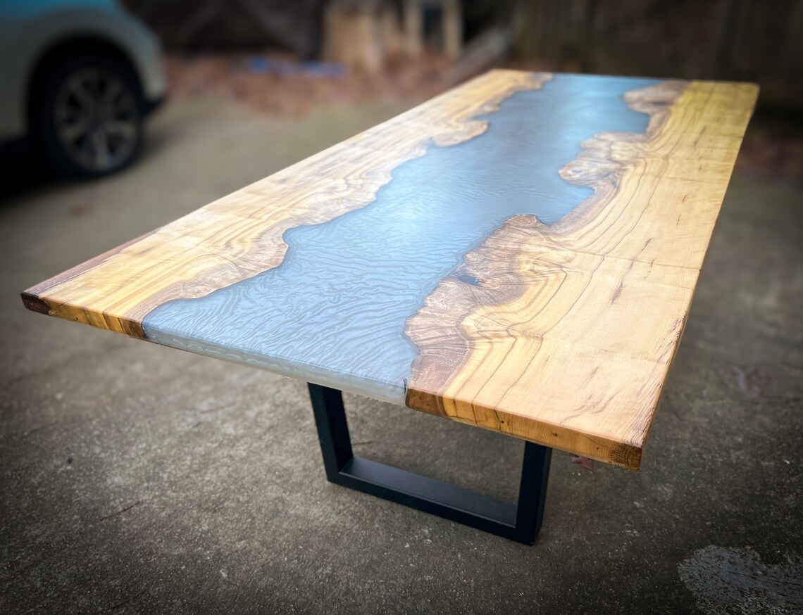 Marvelous Handcrafted Myrtle Epoxy Resin River Table - Etsy