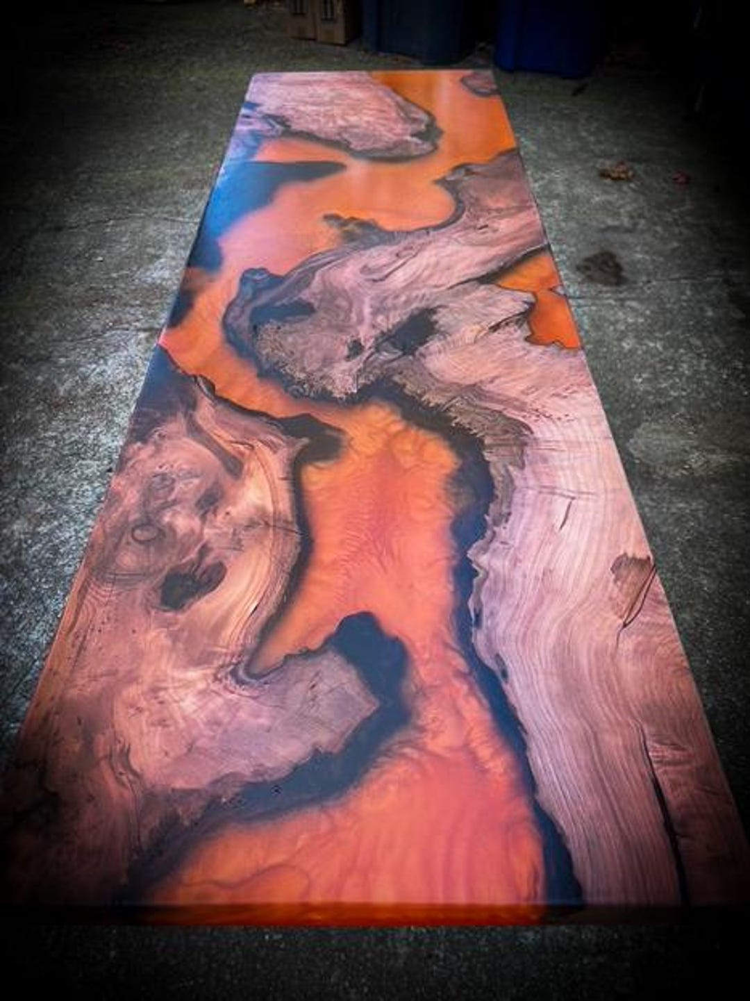 Custom Epoxy Resin Redwood Writing Desk - Etsy