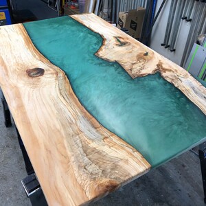 Handcrafted Epoxy Resin Spalted Maple River Dining Table - Etsy