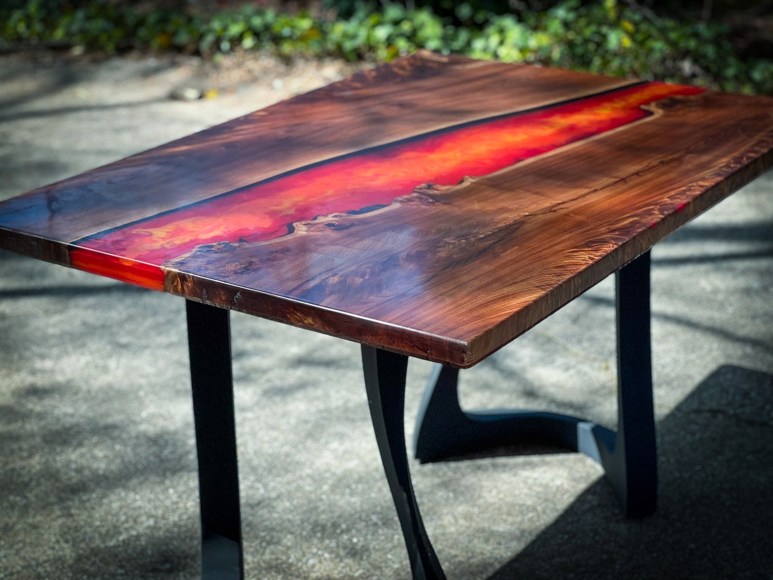 Volcanic Lava Epoxy Resin River Gaming Table - Etsy