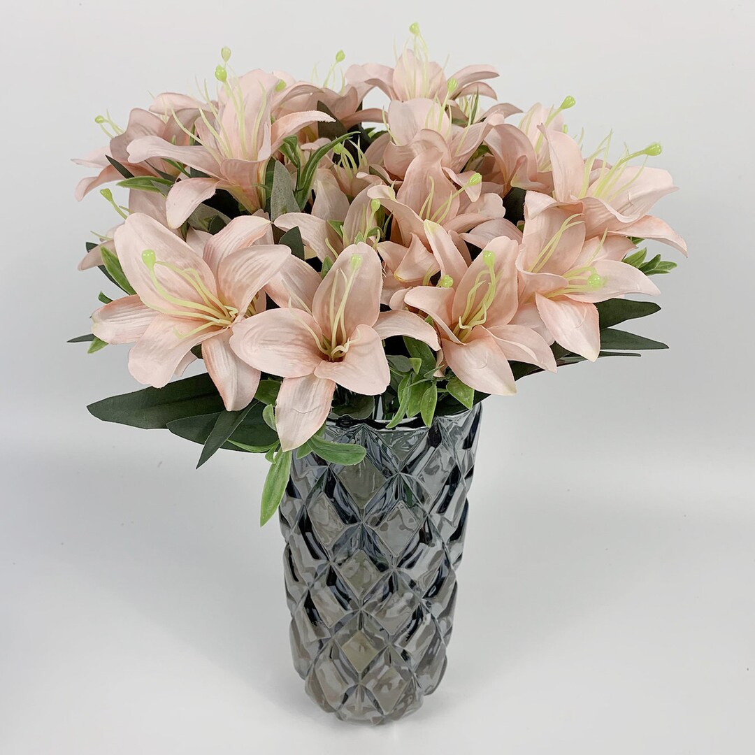 3pcs 16.1 Inch Aromatic Lily Real Touch Lily, Artificial Lilies, Lily ...