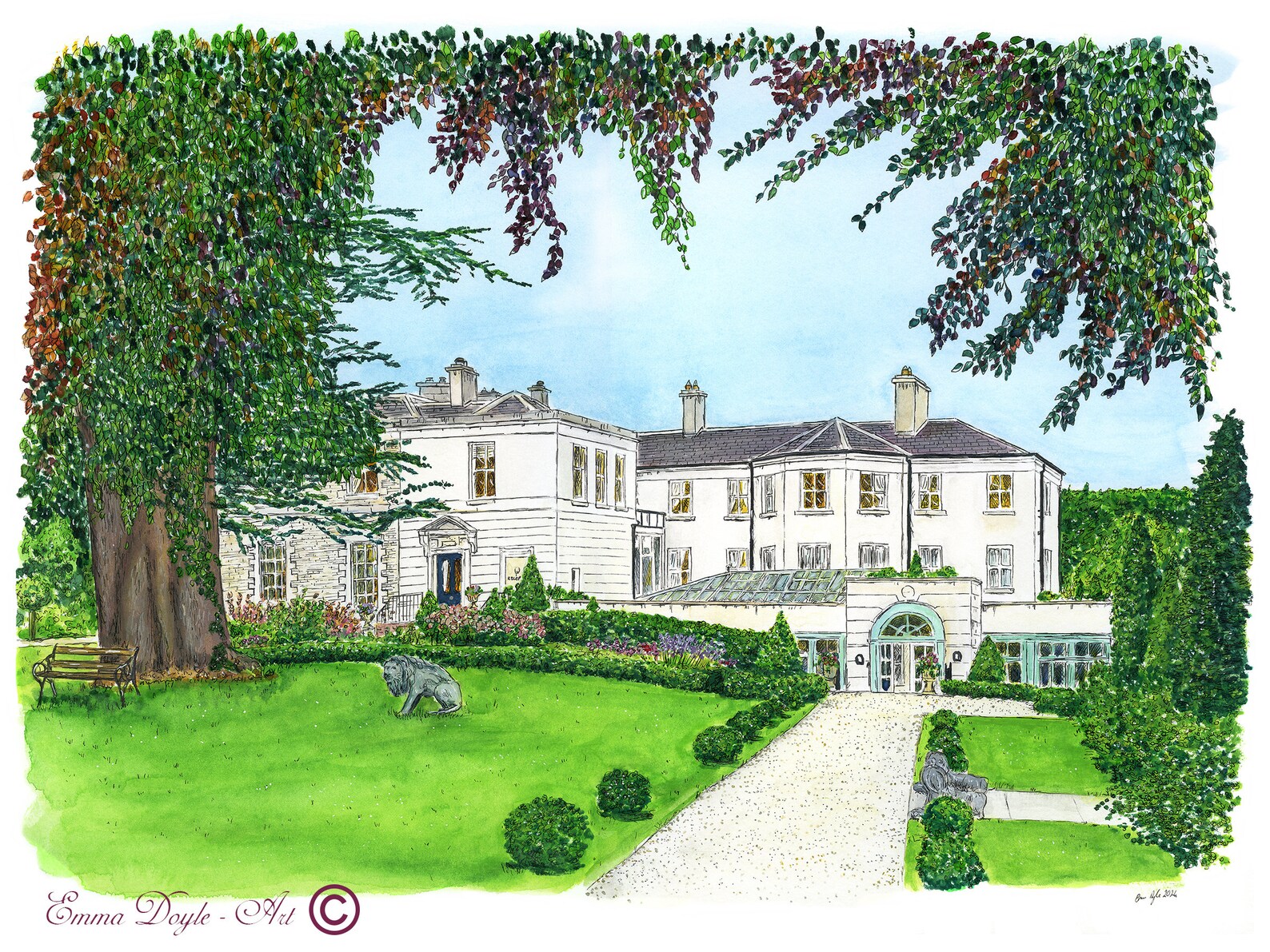 Irish Print - Tankardstown House, Rathkenny, Co. Meath, Ireland - Etsy
