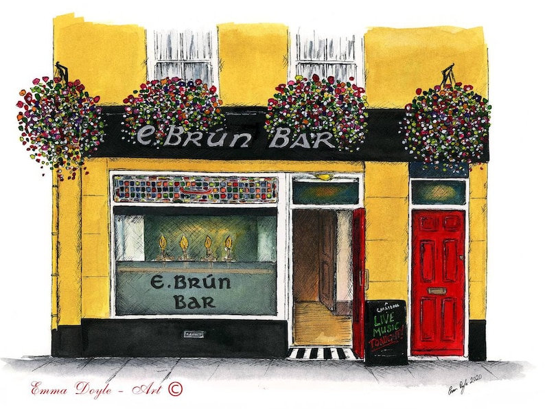 Irish Pub E Brún Bar Galway Ireland - Etsy