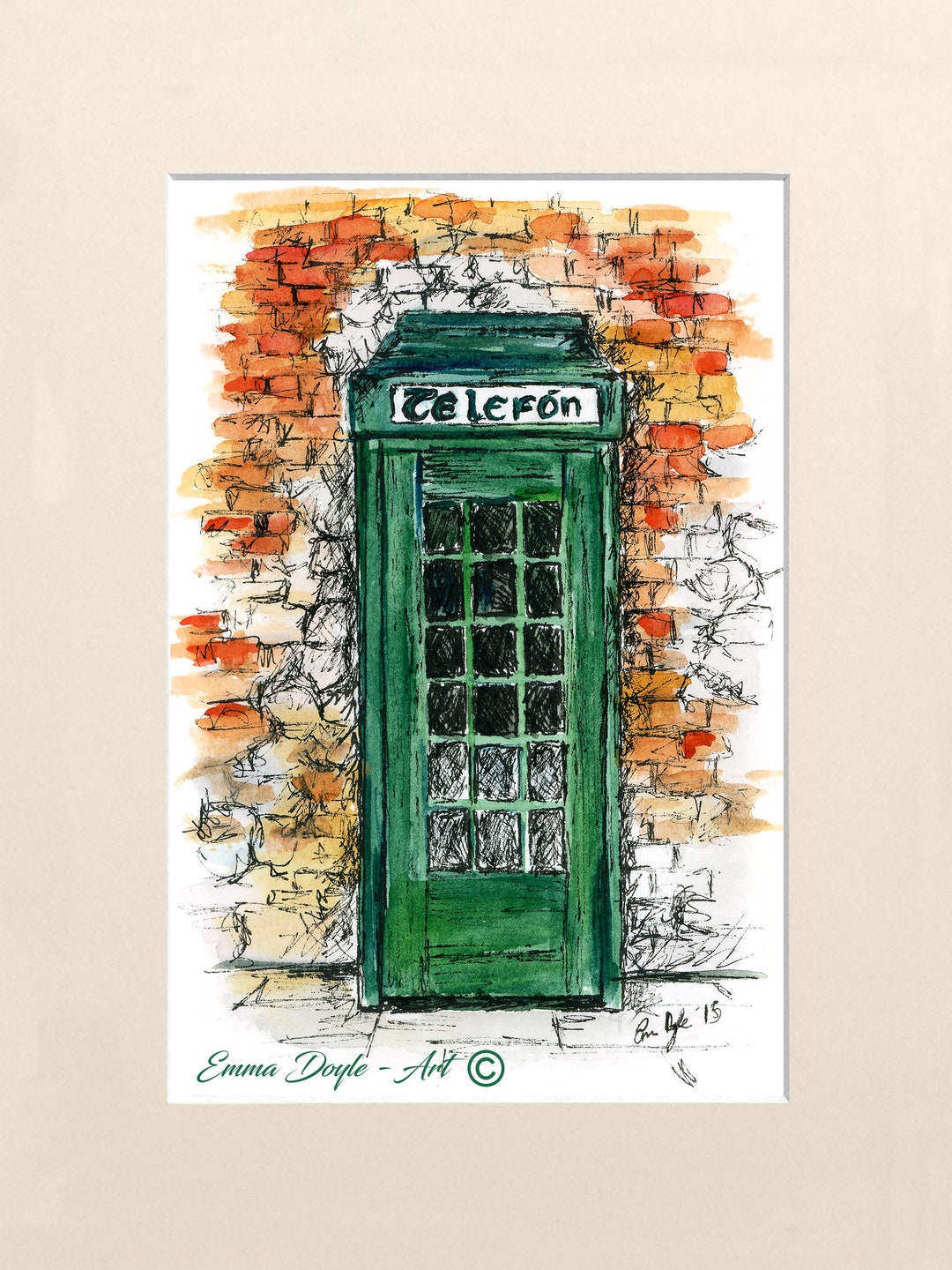 Vintage Telephone Box, Ireland - Etsy