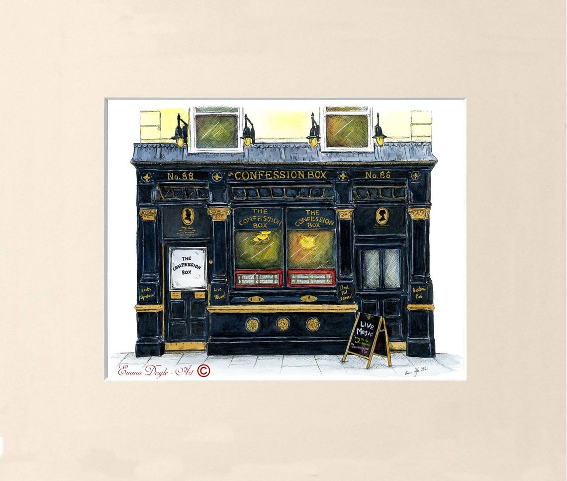 Dublin Pub - the Confession Box, Dublin, Ireland - Etsy