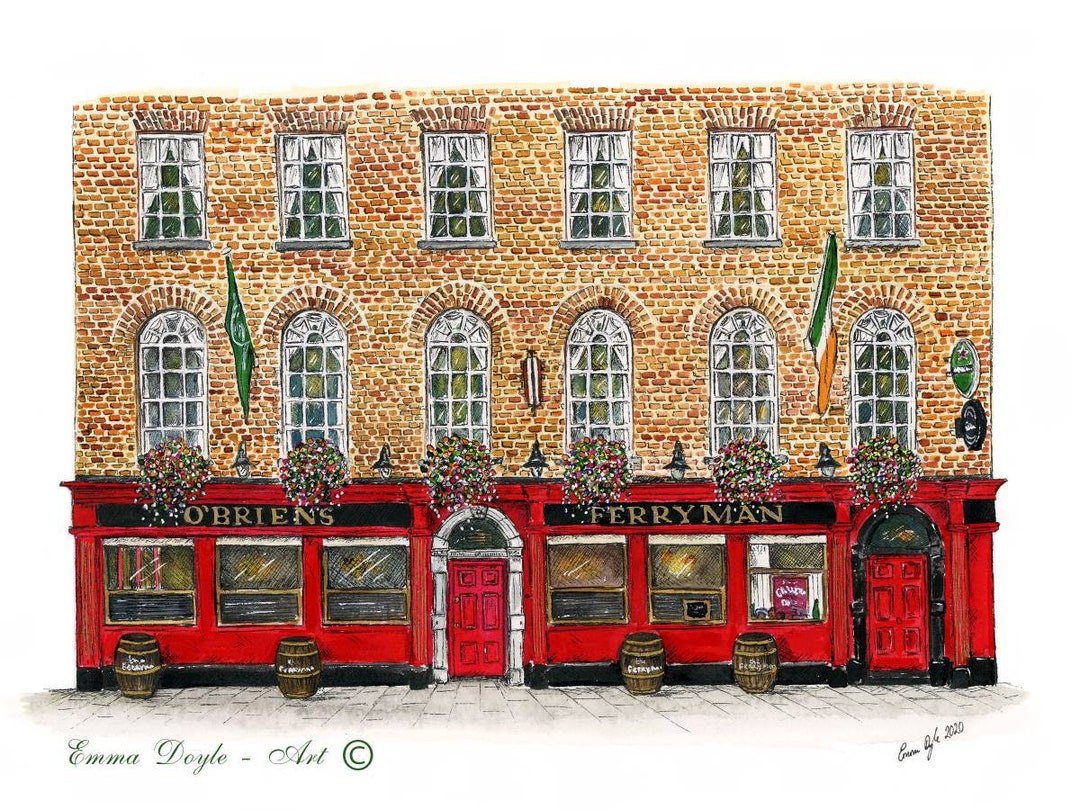 Dublin Pub - the Ferryman , Sir Rogersons Quay, Dublin, Ireland - Etsy