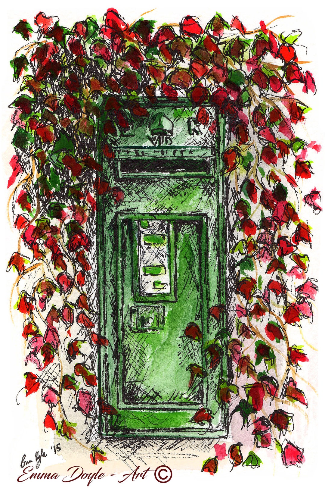 Vintage Green Post Box, Ireland - Etsy