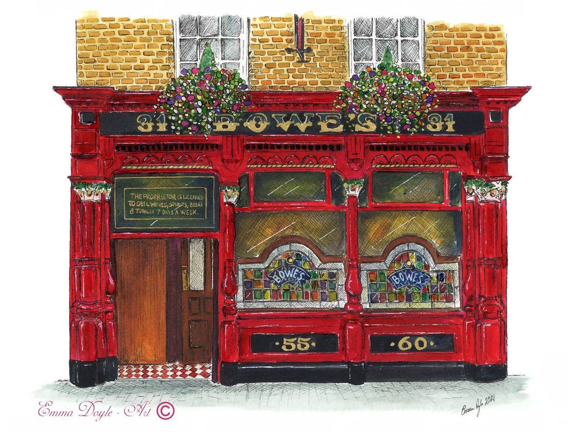 Dublin Pub Bowes Pub Dublin Ireland - Etsy
