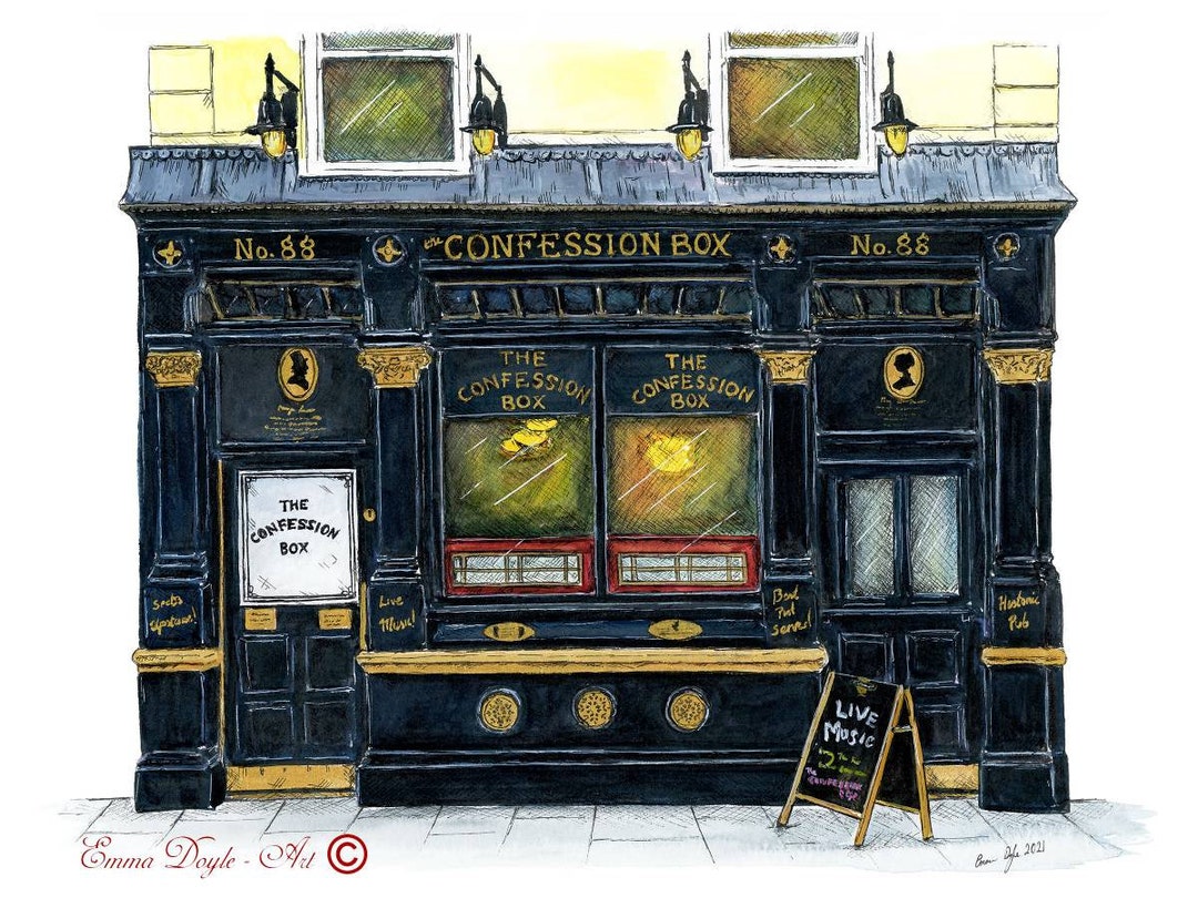 Dublin Pub - the Confession Box, Dublin, Ireland - Etsy