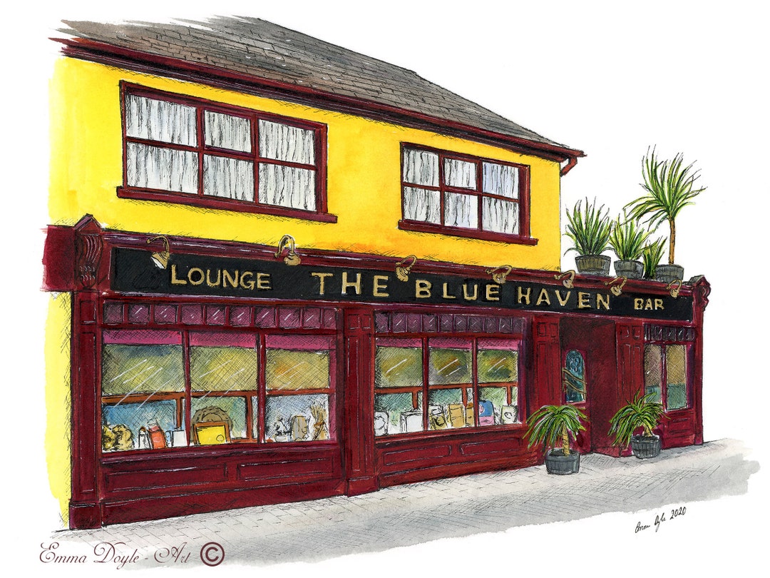 Dublin Pub - the Blue Haven, Rathfarnham, Dublin, Ireland - Etsy