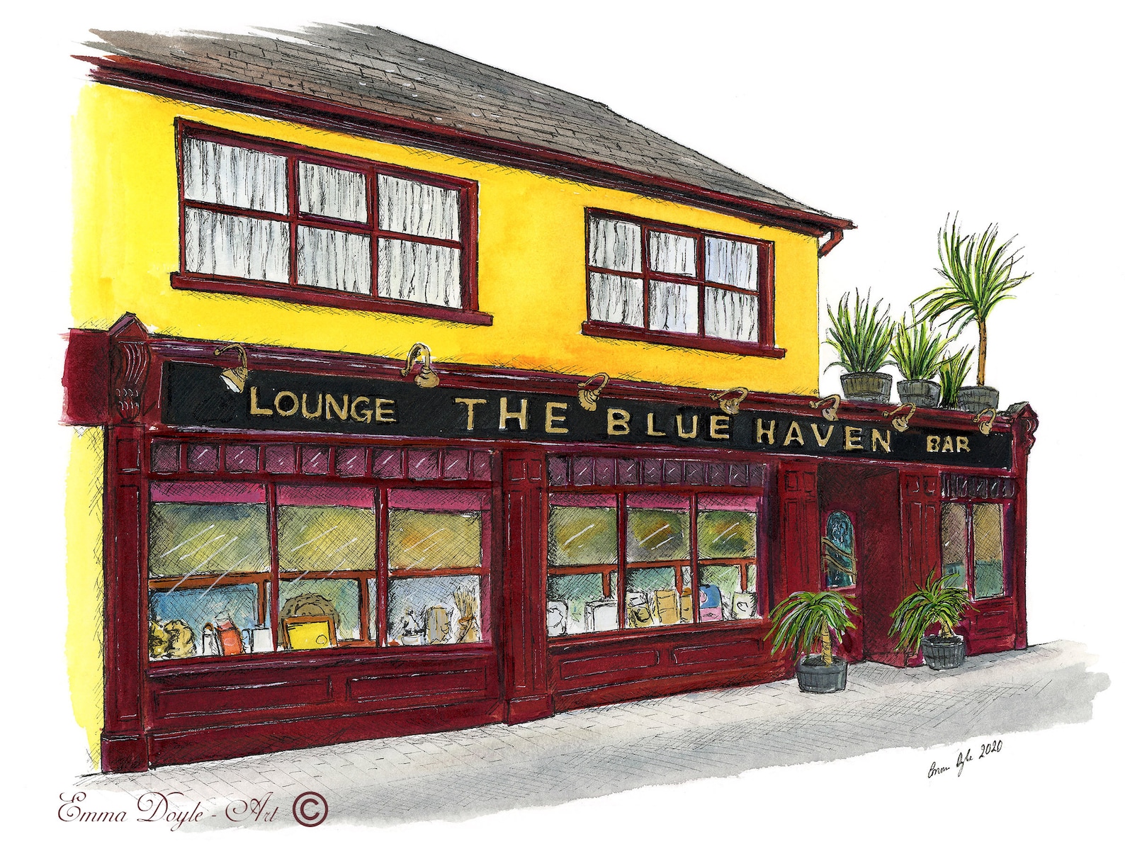 Dublin Pub - the Blue Haven, Rathfarnham, Dublin, Ireland - Etsy