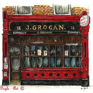 Dublin Pub - J. Grogan's Castle Lounge, Dublin, Ireland - Etsy