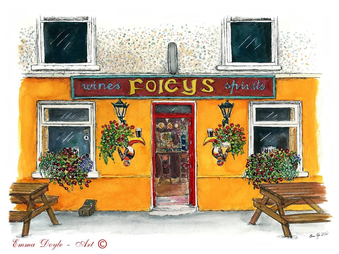 Irish Pub - Foley's Bar, Inch, Co. Kerry, Ireland - Etsy