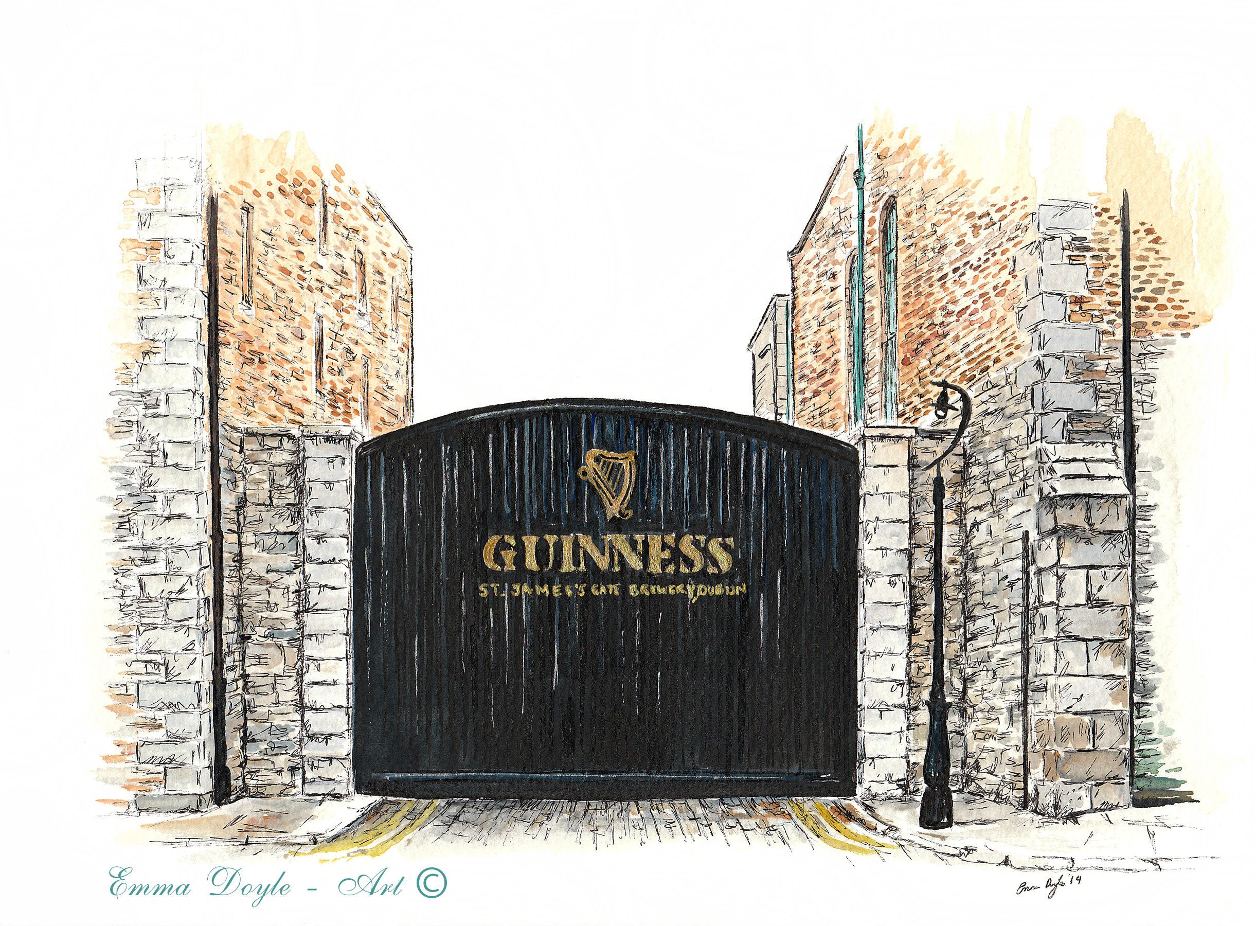 Acrylic Art & Collectibles Painting Irish Landmark Guinness print ...