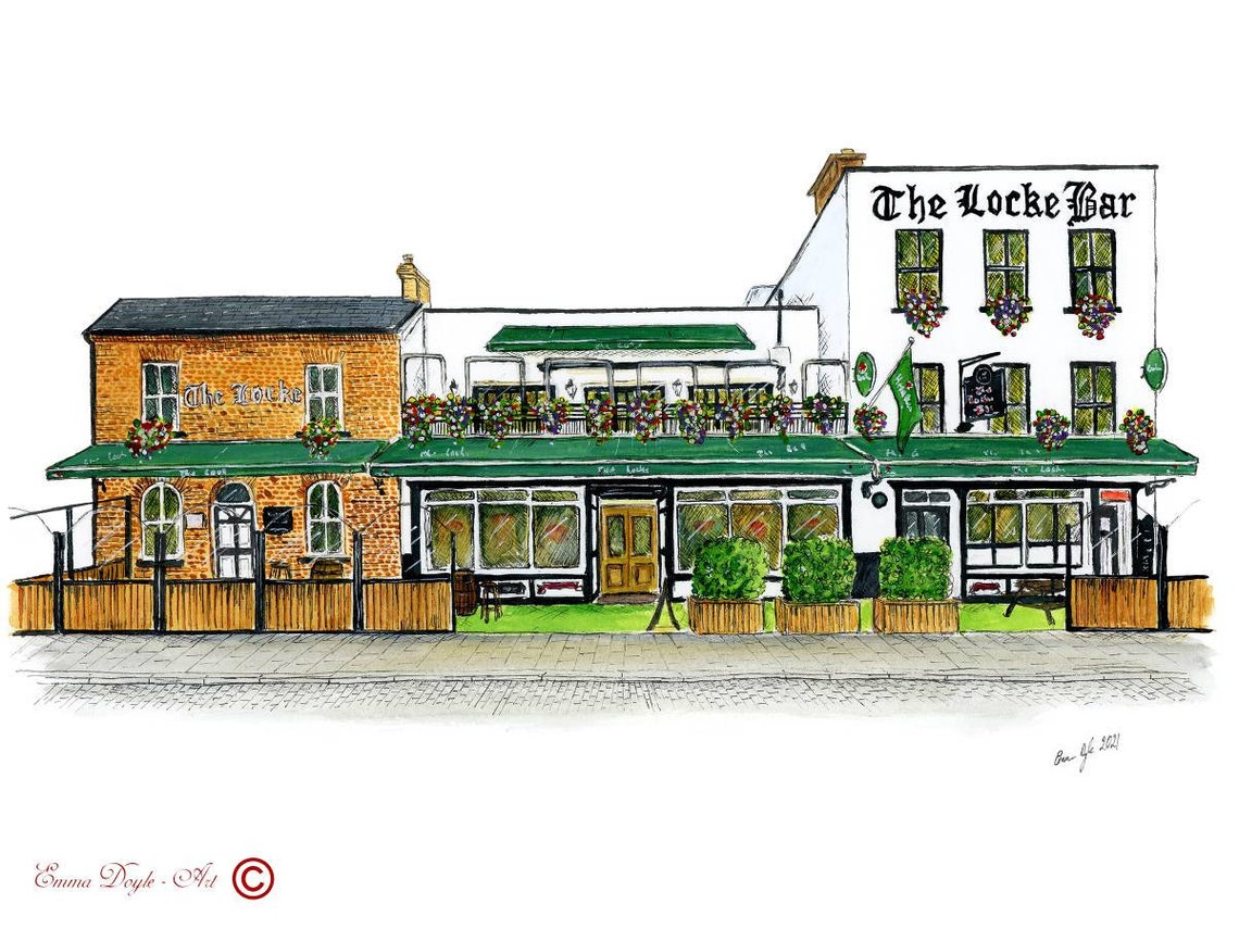 Limerick Pub the Locke Bar Limerick Ireland - Etsy