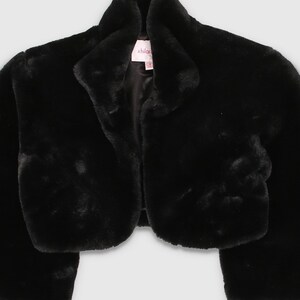 Vintage Y2K Micro Cropped Black Faux Fur Coat - Etsy