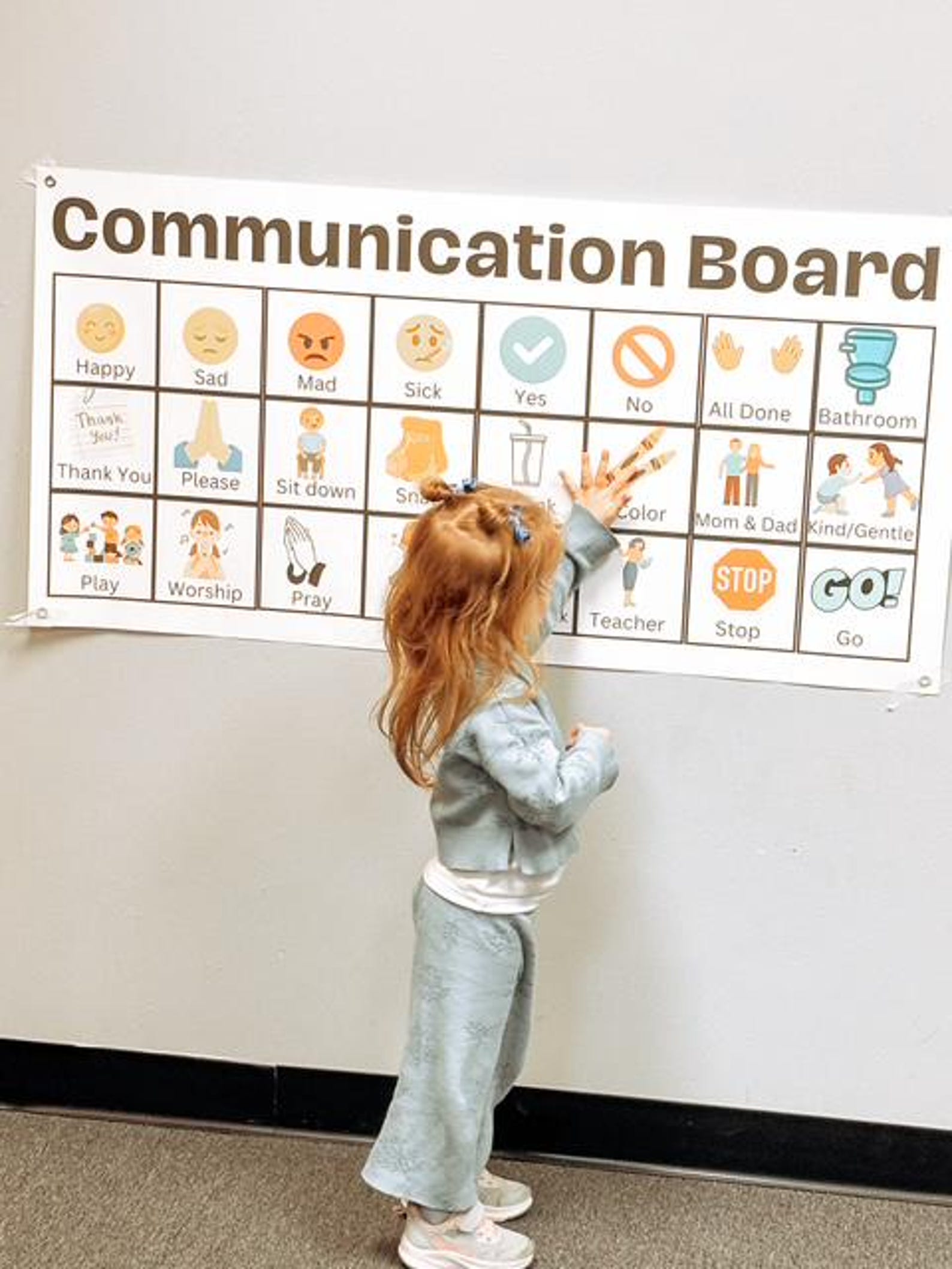 Customizable Communication Board Digital Graphic ~ PECS Board ~ AAC ...
